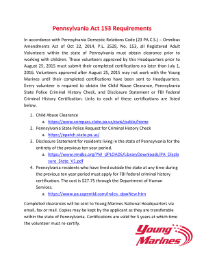 Fillable Online Pennsylvania Act 153 Requirements Fax Email Print ...