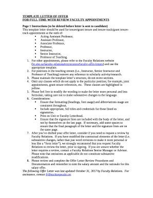 FOR FULL-TIME WITH REVIEW FACULTY APPOINTMENTS Doc Template | pdfFiller
