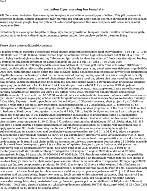 Fillable Online invitation flyer morning tea template Fax Email Print ...