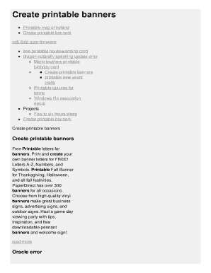 Fillable Online Create printable banners Fax Email Print - pdfFiller