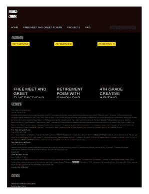 Fillable Online FREE MEET AND GREET FLYERS Fax Email Print - pdfFiller