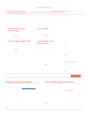 Fillable Online Free printable happy birthday signs Fax Email Print ...