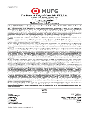Fillable Online The Bank of Tokyo-Mitsubishi UFJ, Ltd Fax Email Print - pdfFiller