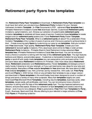 Fillable Online Retirement party flyers free templates Fax Email Print ...