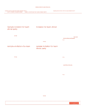Fillable Online Sample invitation for team dinner party Fax Email Print ...