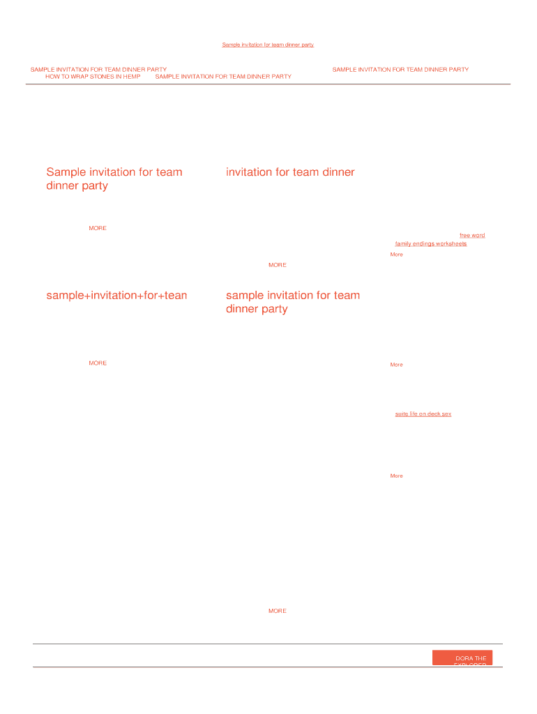 Fillable Online Sample invitation for team dinner party Fax Email Print ...