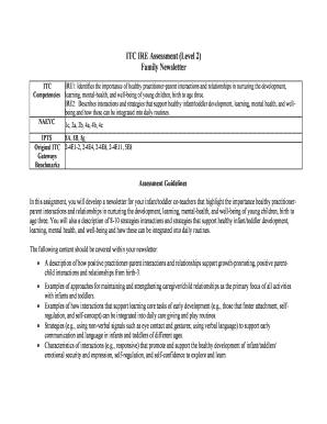 Fillable Online ITC IRE Assessment (Level 2) Fax Email Print - pdfFiller