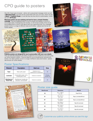 Fillable Online CPO guide to posters Fax Email Print - pdfFiller