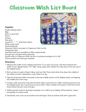 Fillable Online Classroom Wish List Board Fax Email Print - pdfFiller