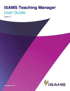 Fillable Online iSAMS Teaching Manager Fax Email Print - pdfFiller