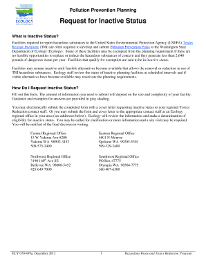 Fillable Online Request for Inactive Status Fax Email Print - pdfFiller