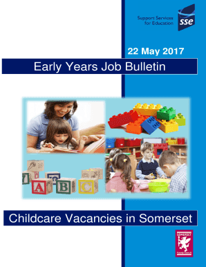 Fillable Online Early Years Job Bulletin Fax Email Print - pdfFiller