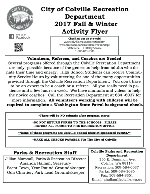 Fillable Online Activity Flyer Fax Email Print - pdfFiller