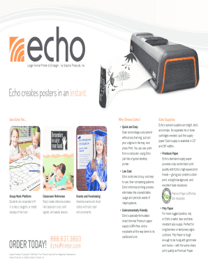 Fillable Online Echo creates posters in an instant Fax Email Print ...