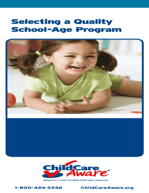 Fillable Online School-Age Program Fax Email Print - pdfFiller