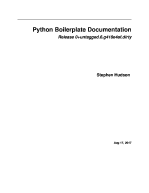Fillable Online Python Boilerplate Documentation Fax Email Print - pdfFiller