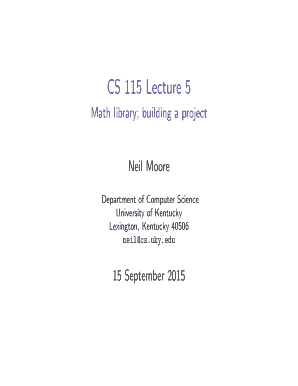 Fillable Online CS 115 Lecture 5 Fax Email Print - pdfFiller