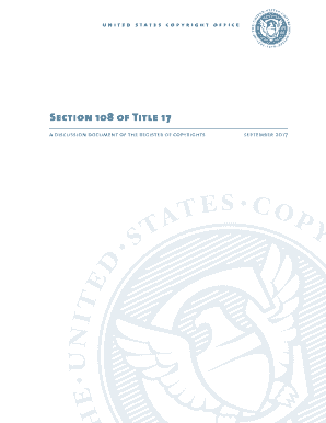 Fillable Online Section 108 of Title 17 Fax Email Print - pdfFiller