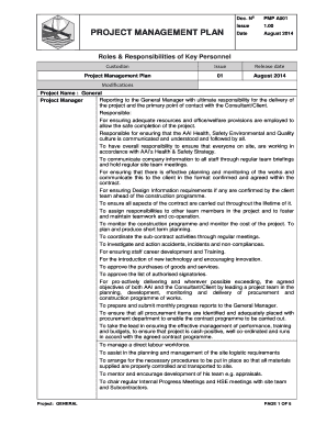 Fillable Online Roles & Responsibilities of Key Personnel Fax Email ...