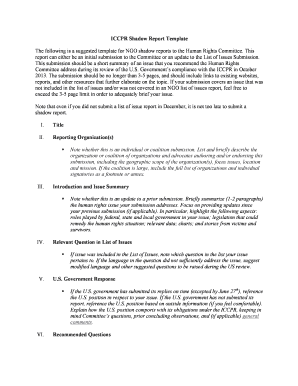 Fillable Online ICCPR Shadow Report Template Fax Email Print - pdfFiller