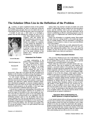 Fillable Online The Solution Often Lies in the Definition of the ...