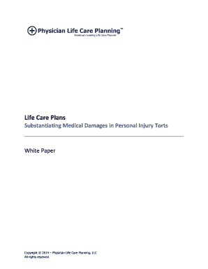 Fillable Online Life Care Plans Fax Email Print - pdfFiller