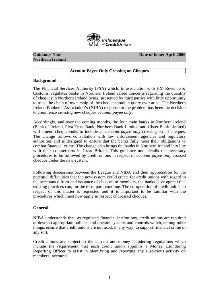 Account Payee Only Crossing on Cheques Doc Template | pdfFiller