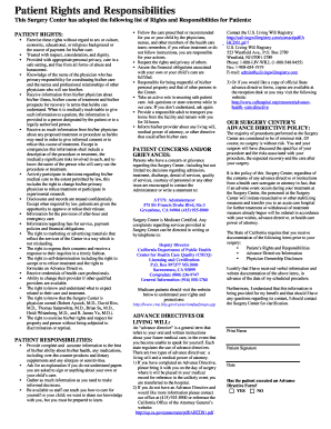 Fillable Online This Surgery Center has adopted the following list of ...