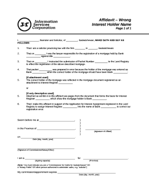 Affidavit Wrong Doc Template | pdfFiller