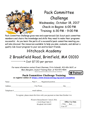 Fillable Online Cub Scout Fall Fun Day, General Knox Cub Fall Fun Day ...