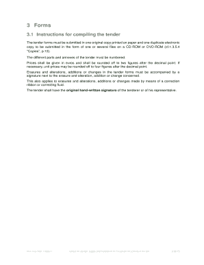 Fillable Online 1 Instructions for compiling the tender Fax Email Print ...
