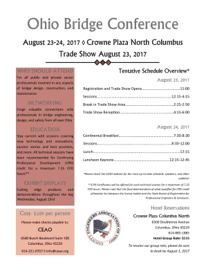 Fillable Online Tentative Schedule Overview* Fax Email Print - pdfFiller