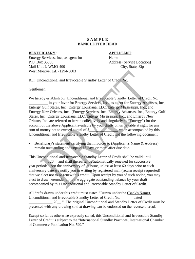 BANK LETTER HEAD Doc Template | pdfFiller