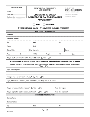 Fillable Online Commercial Sales Application Fax Email Print - pdfFiller