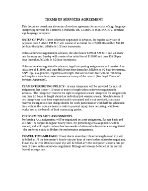 Terms Of Service Template | pdfFiller