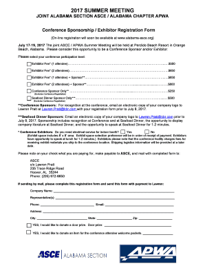Fillable Online Conference Sponsorship / Exhibitor Registration Form ...