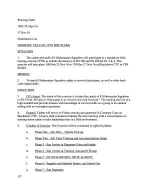 Fillable Online Warning Order Fax Email Print - pdfFiller