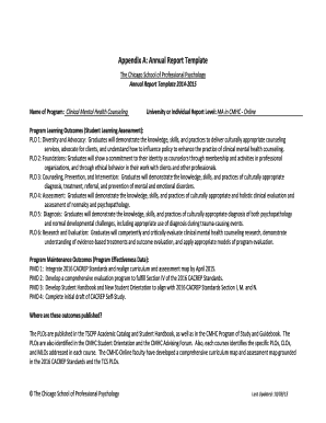 Fillable Online Appendix A: Annual Report Template Fax Email Print ...