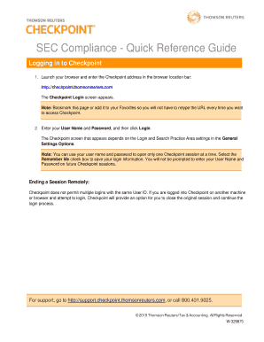 Fillable Online The Checkpoint Login screen appears Fax Email Print ...
