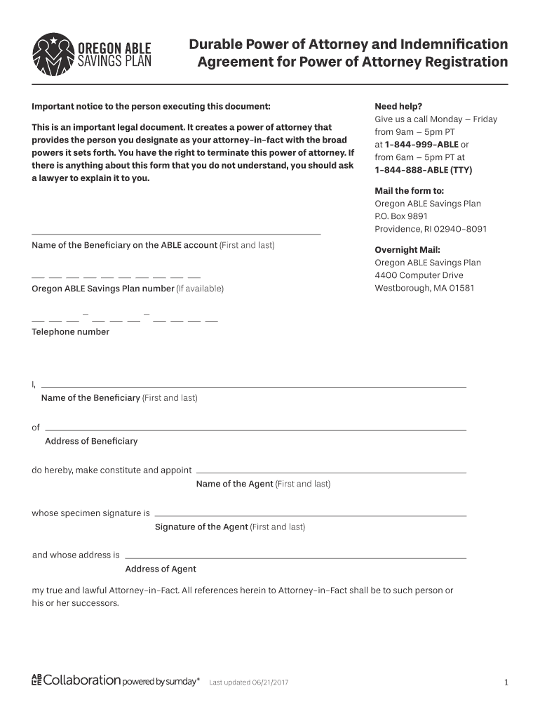 Fillable Online Agreement for Power of Attorney Registration Fax Email ...