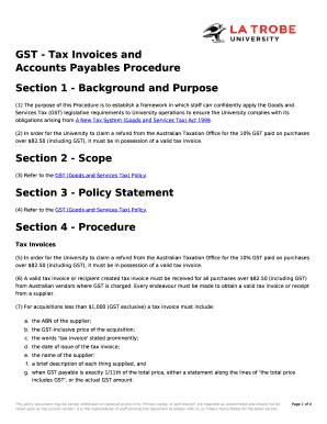 Fillable Online GST - Tax Invoices and Fax Email Print - pdfFiller
