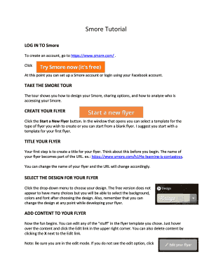 Fillable Online Smore Tutorial Fax Email Print - pdfFiller