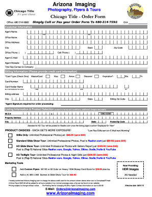 Fillable Online Chicago Title - Order Form Fax Email Print - pdfFiller