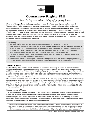 Fillable Online Consumer Rights Bill Fax Email Print - pdfFiller