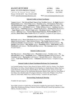 Fillable Online RANDY BUTCHER Fax Email Print - pdfFiller