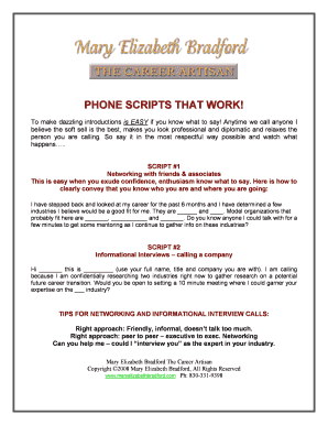 Fillable Online PHONE SCRIPTS THAT WORK Fax Email Print - pdfFiller