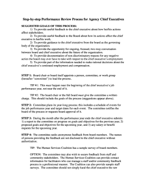 Fillable Online Step-by-step Performance Review Process for Agency ...