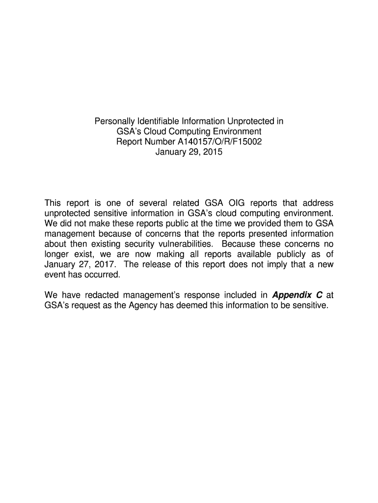 Fillable Online Personally Identifiable Information Unprotected in Fax Email Print - pdfFiller