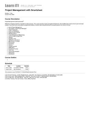 Fillable Online Project Management with Smartsheet Fax Email Print ...