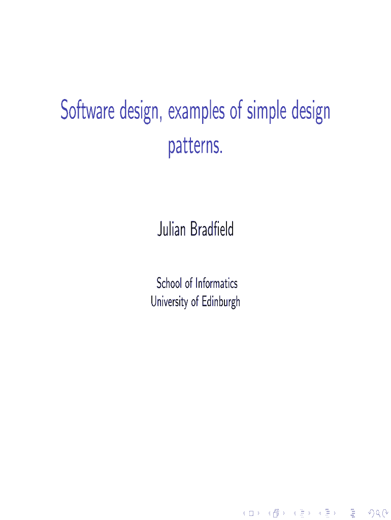Fillable Online Software design, examples of simple design Fax Email ...